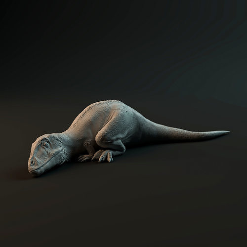 Carcharadontosaurus hatchling sleeping - pre-supported 3D model 3D printable | CGTrader