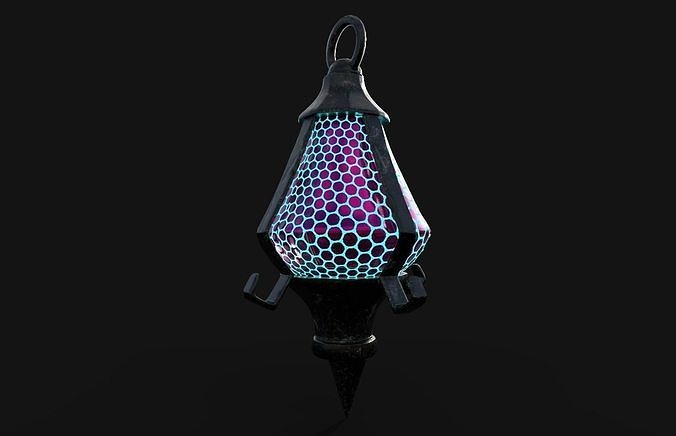 3D model lantern futuristic lamp VR / AR / low-poly | CGTrader
