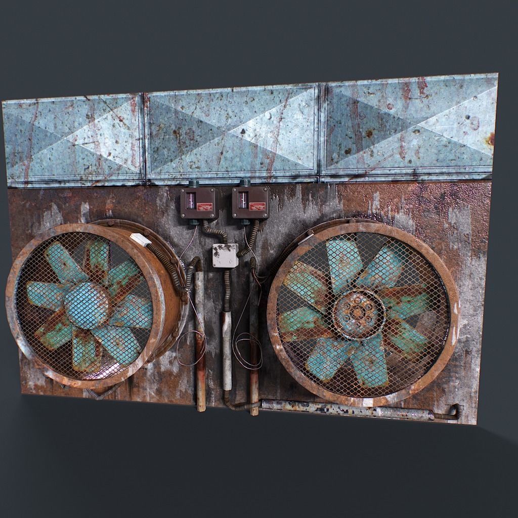 3D model Old Industrial Ventilation VR / AR / low-poly | CGTrader