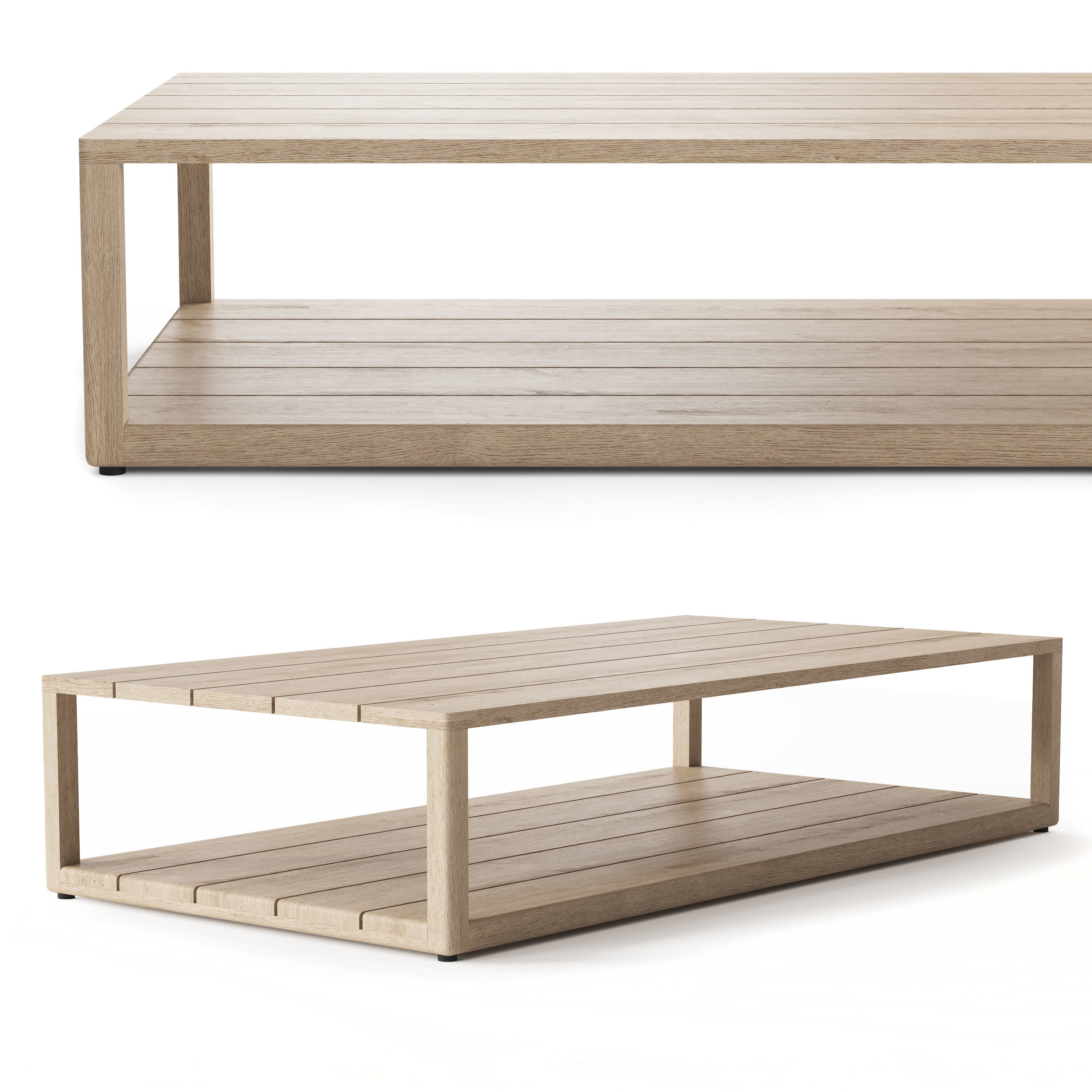 BELIZE TEAK RECTANGULAR COFFEE TABLE 3D model | CGTrader