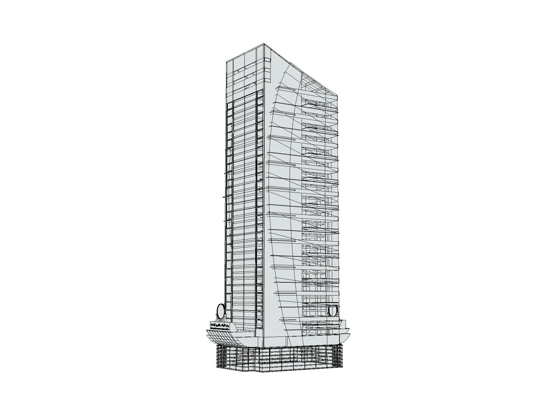 3D model AKH tower - Qatar doha VR / AR / low-poly | CGTrader