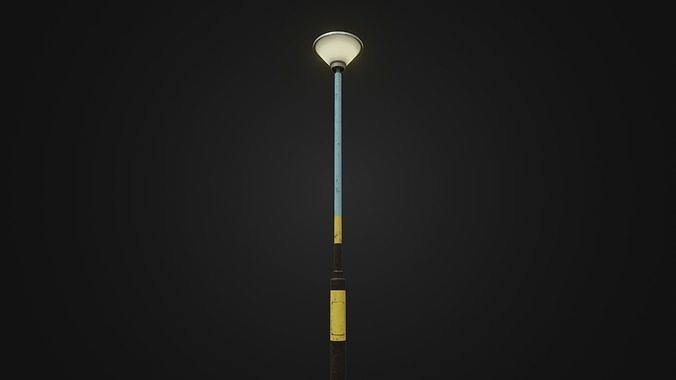 3D model Old Soviet Trainstation Street Light 14 VR / AR / low-poly ...