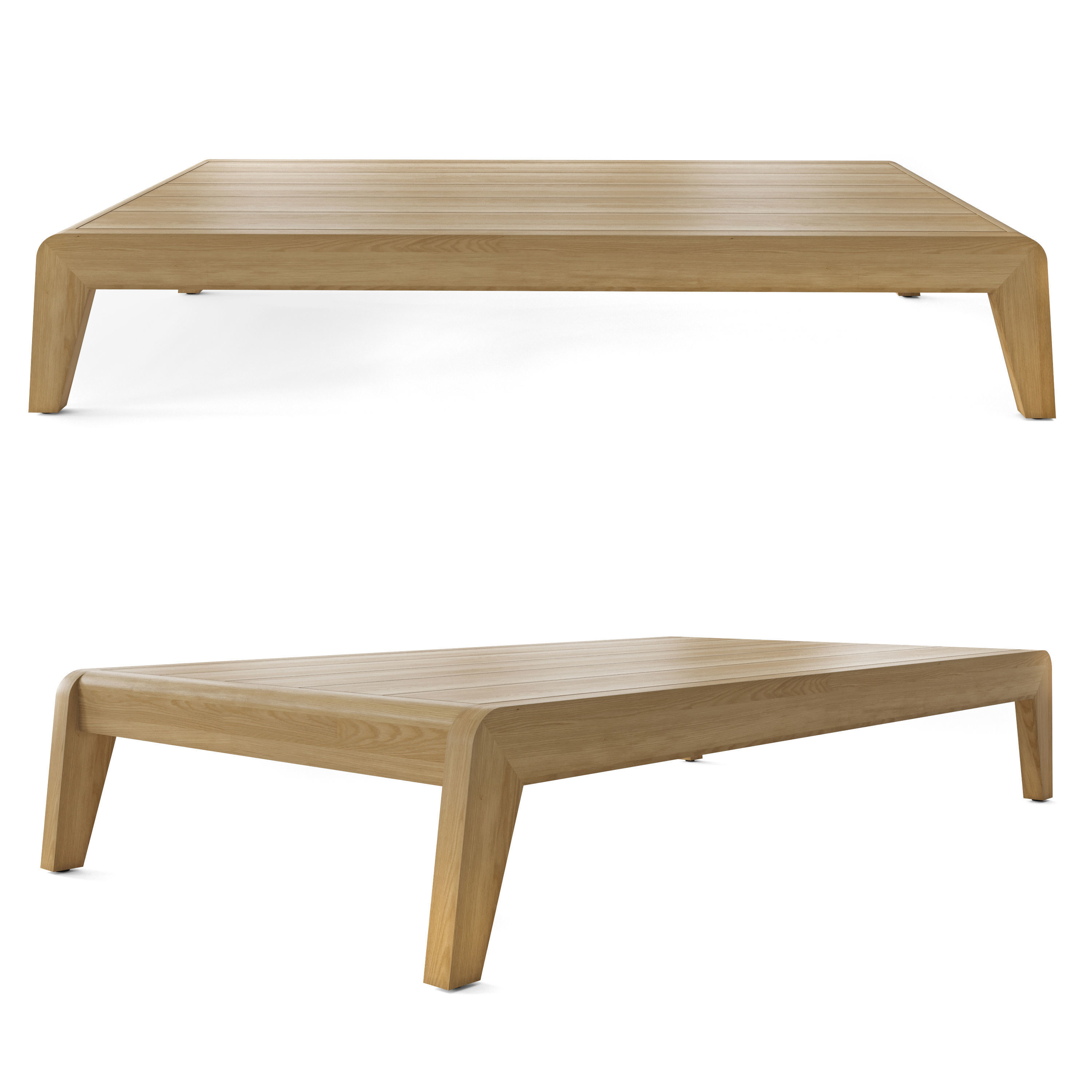 RH AVILA TEAK COFFEE TABLE 66 3D model | CGTrader