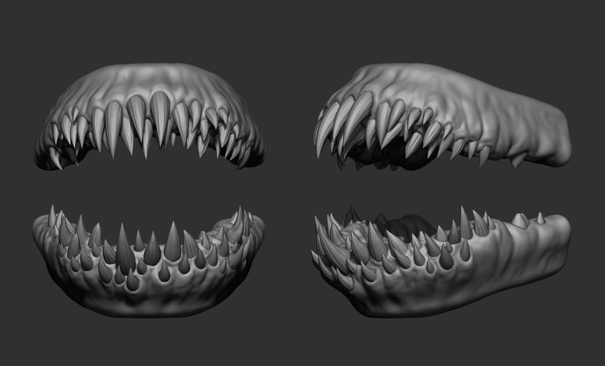 Creature Monster Teeth 3D model | CGTrader
