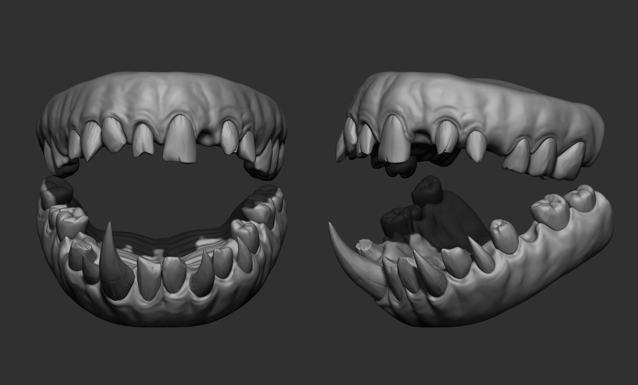 Creature Monster Teeth 3D model | CGTrader