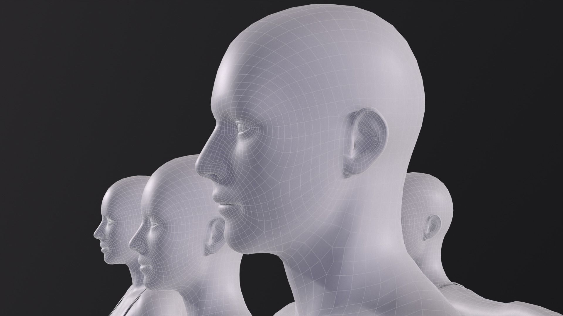 3D model Characters base mesh pack VR / AR / low-poly | CGTrader