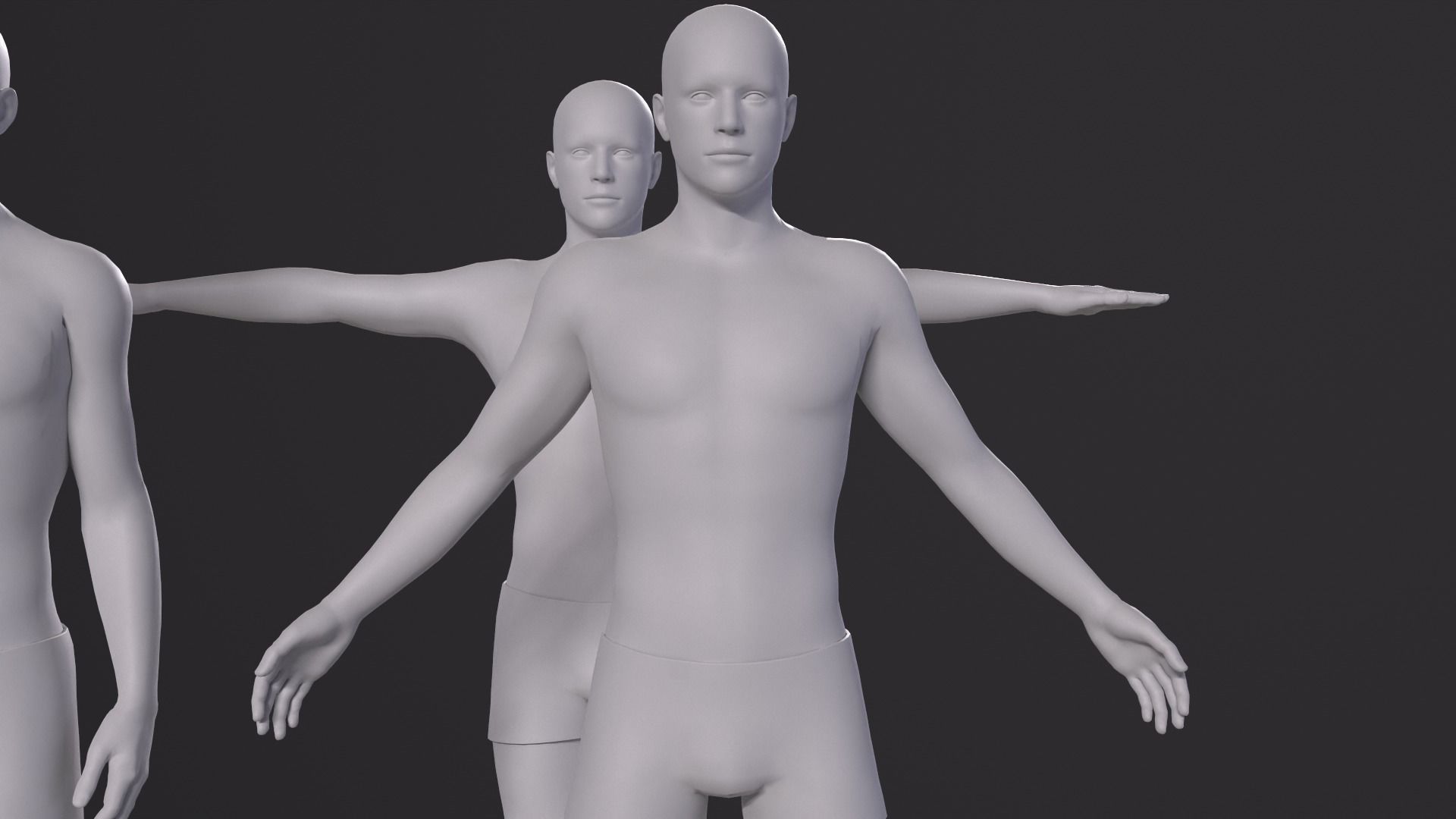 3D model Characters base mesh pack VR / AR / low-poly | CGTrader