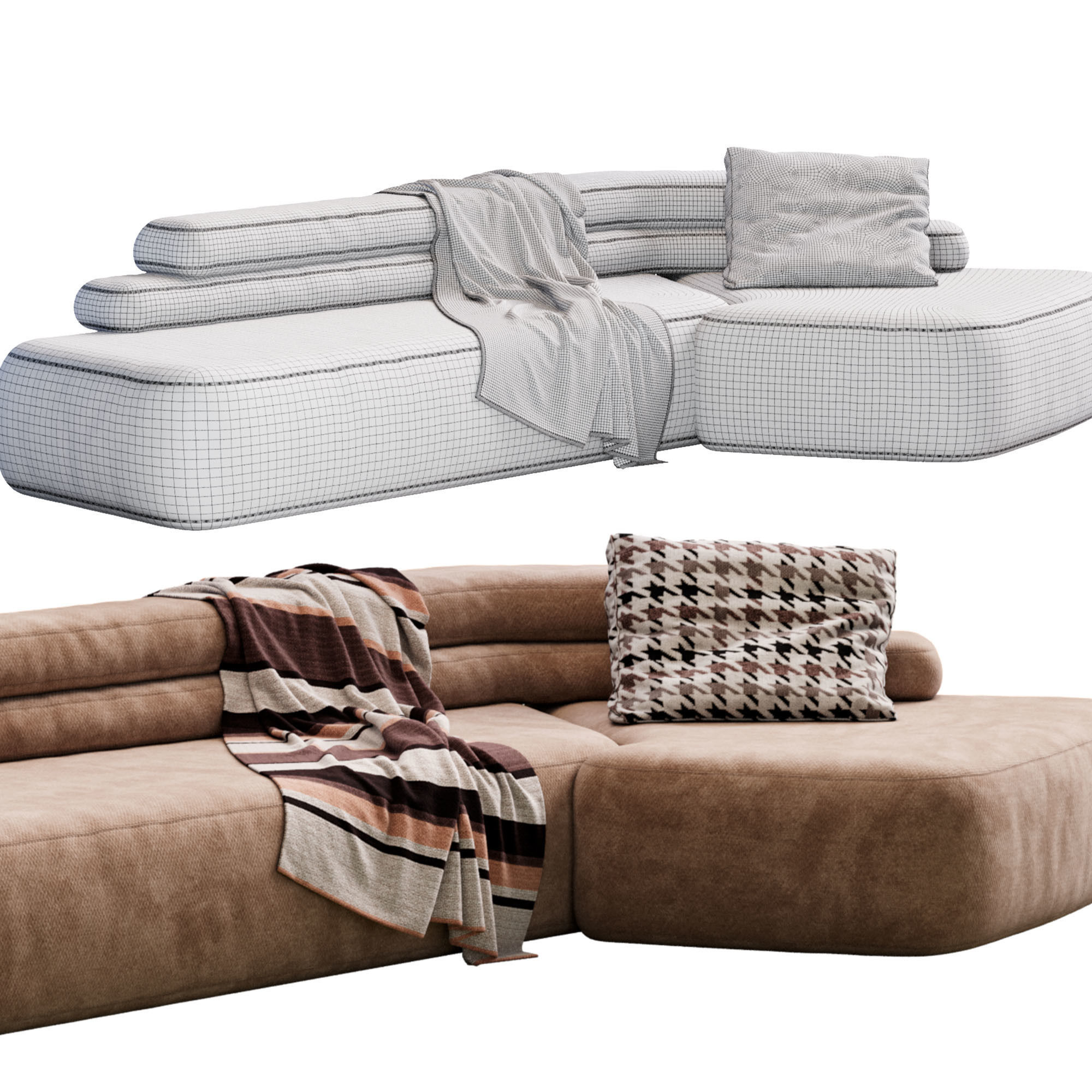 Sofa Rift By Moroso 3D model | CGTrader