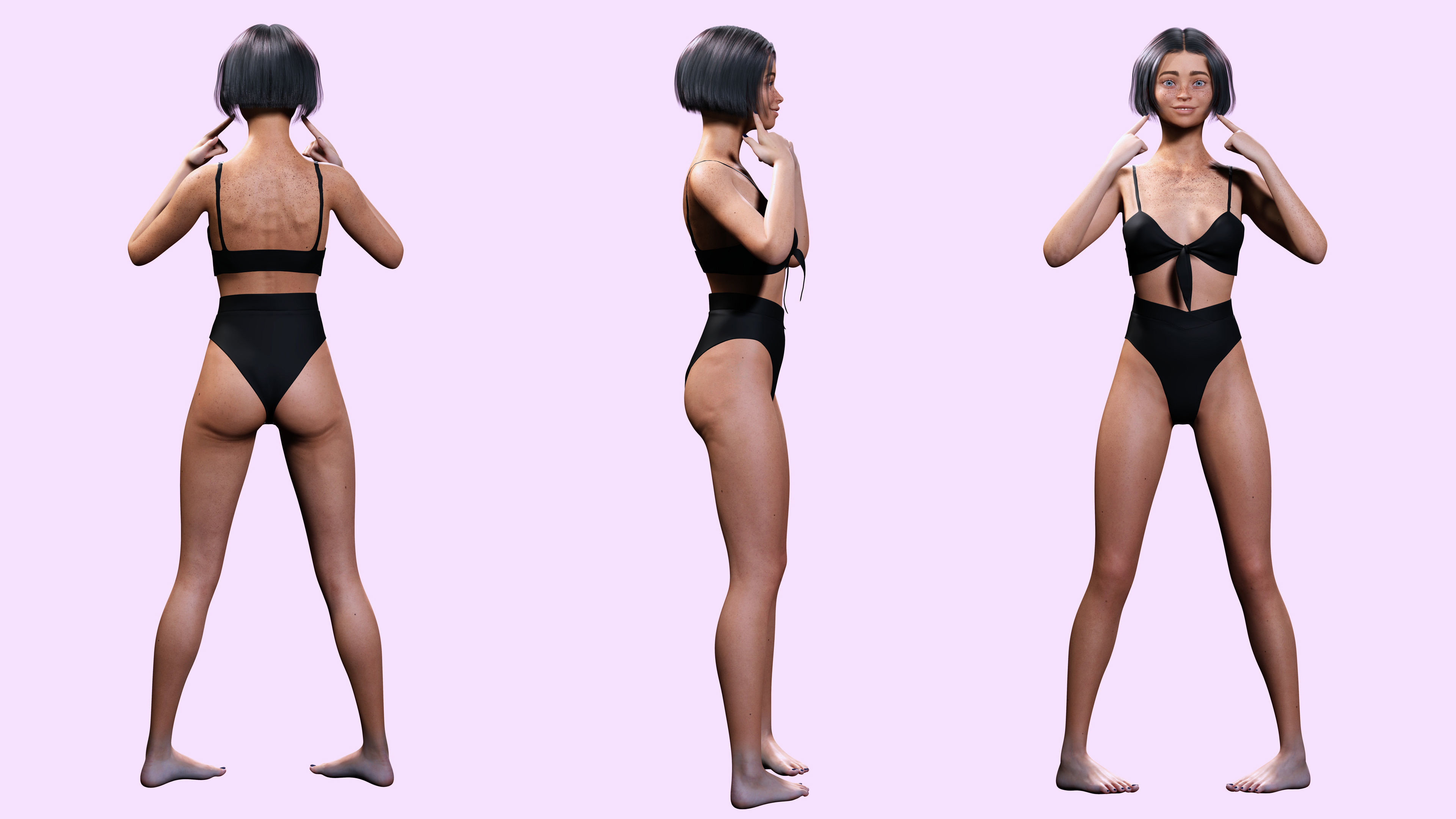 3D model Sweet Girl VR / AR / low-poly | CGTrader