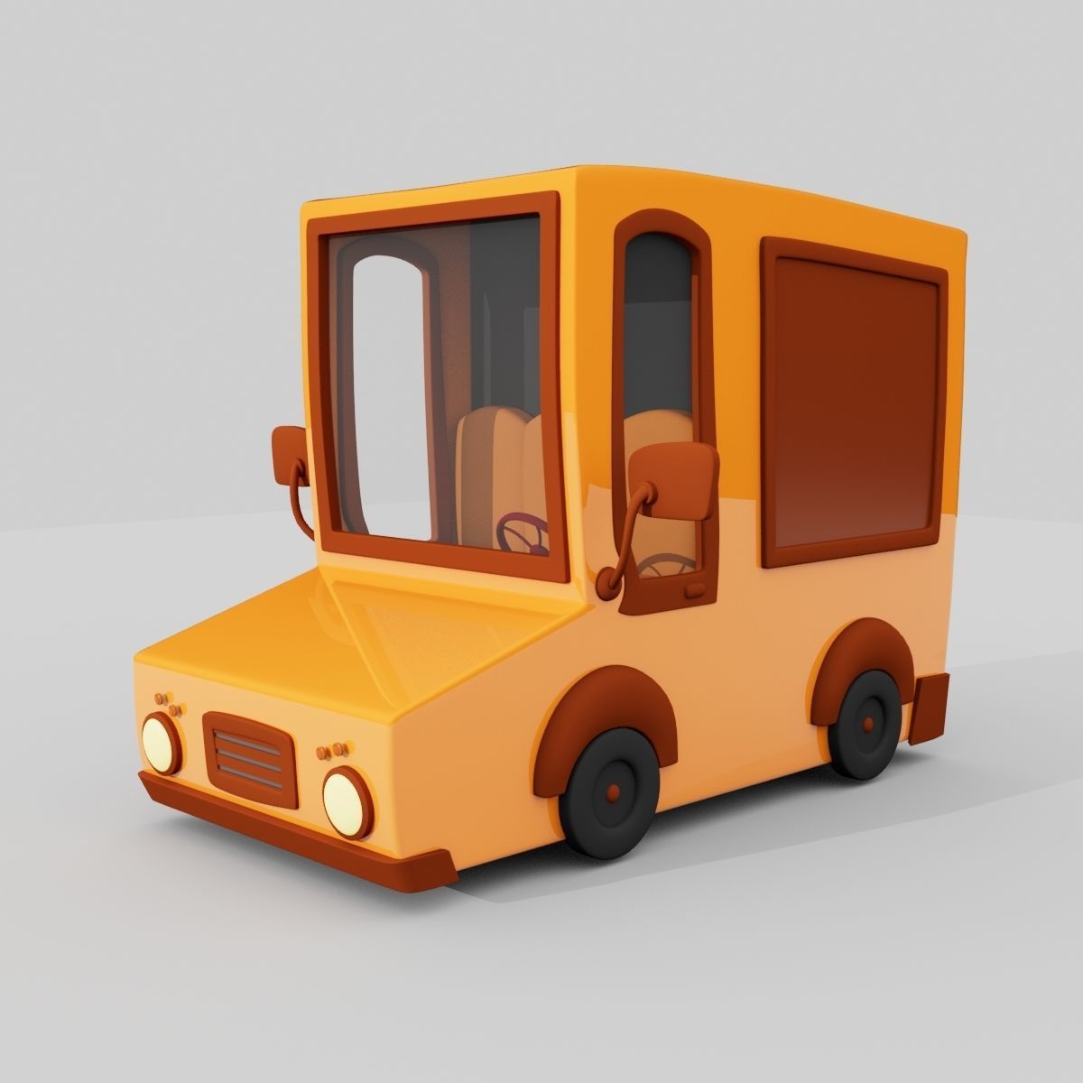 Cartoon Car - Truck - Advertisement Car 3D model | CGTrader