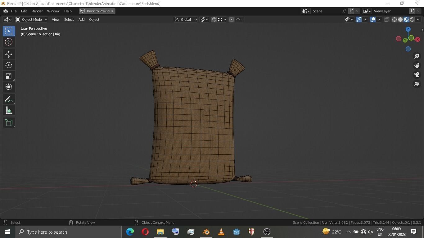 Sack Rigged free VR / AR / low-poly 3D model animated rigged | CGTrader