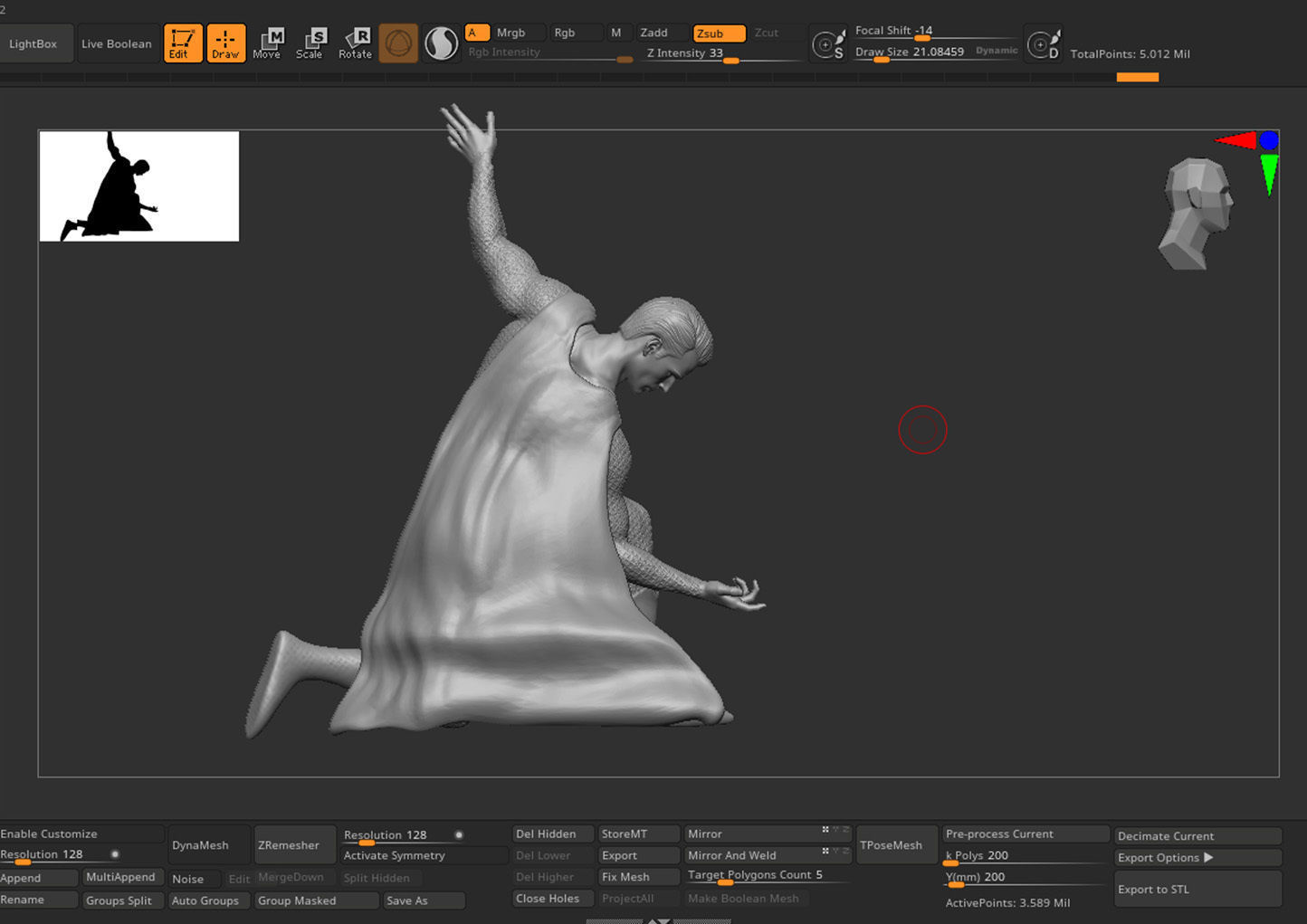 Superman False God Statue from Zack Snyder Snydercon 3D model 3D ...
