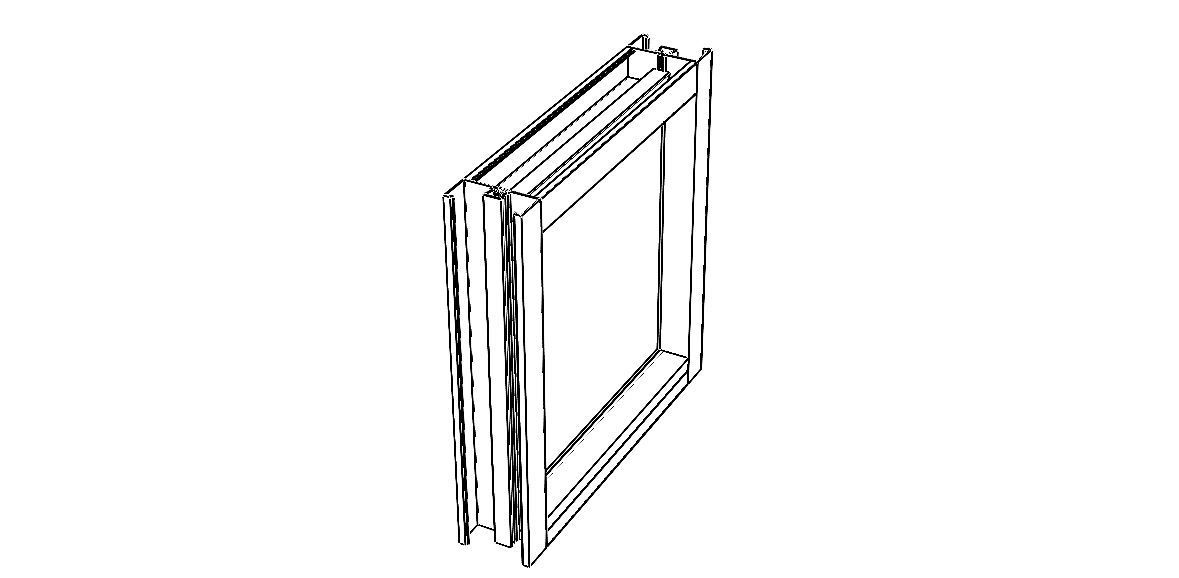 Aluminium Glass Fixed Window 3D model | CGTrader