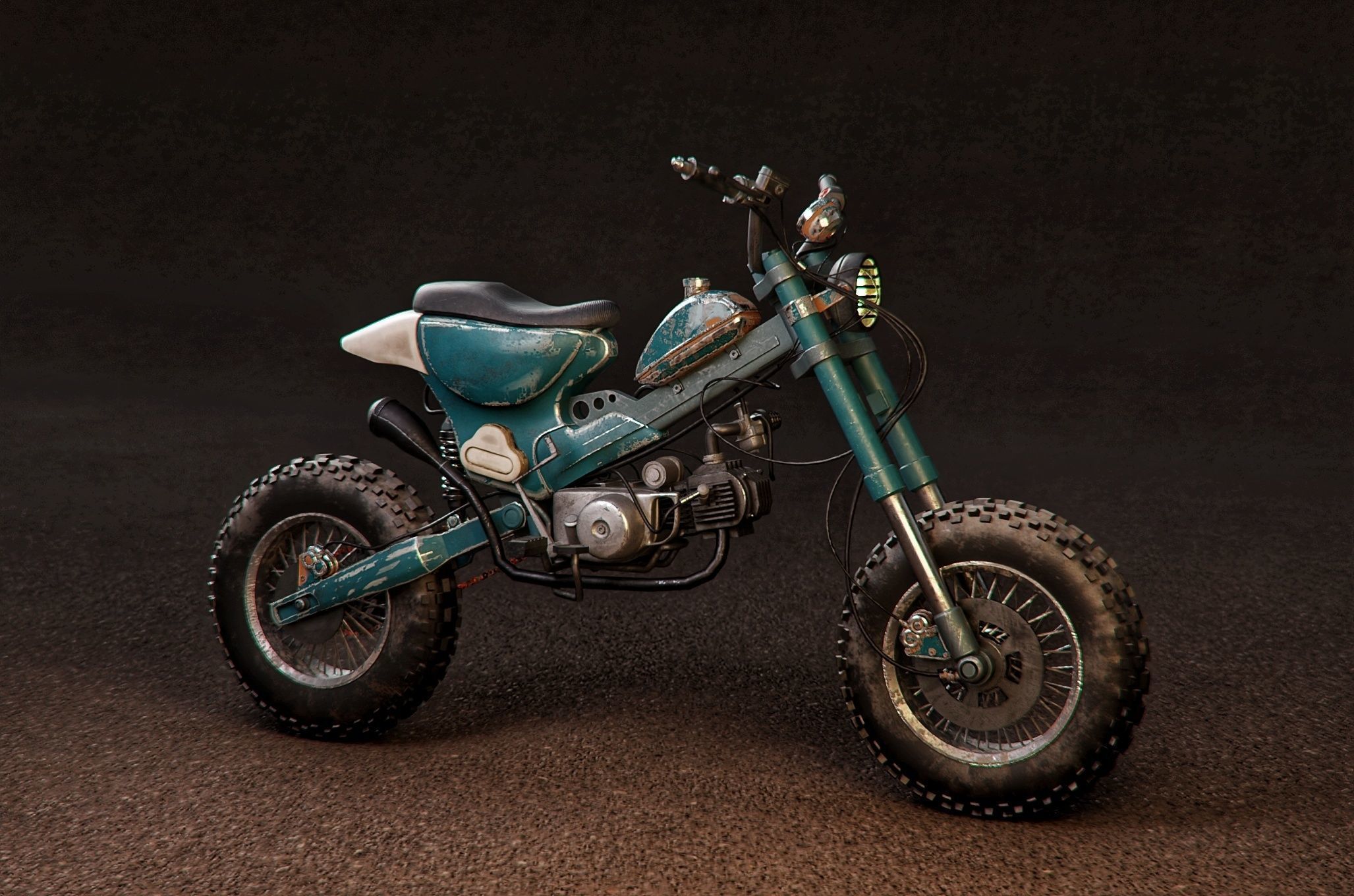 Honda Cub c70 Apocalypse Mod kaharu 3D model | CGTrader