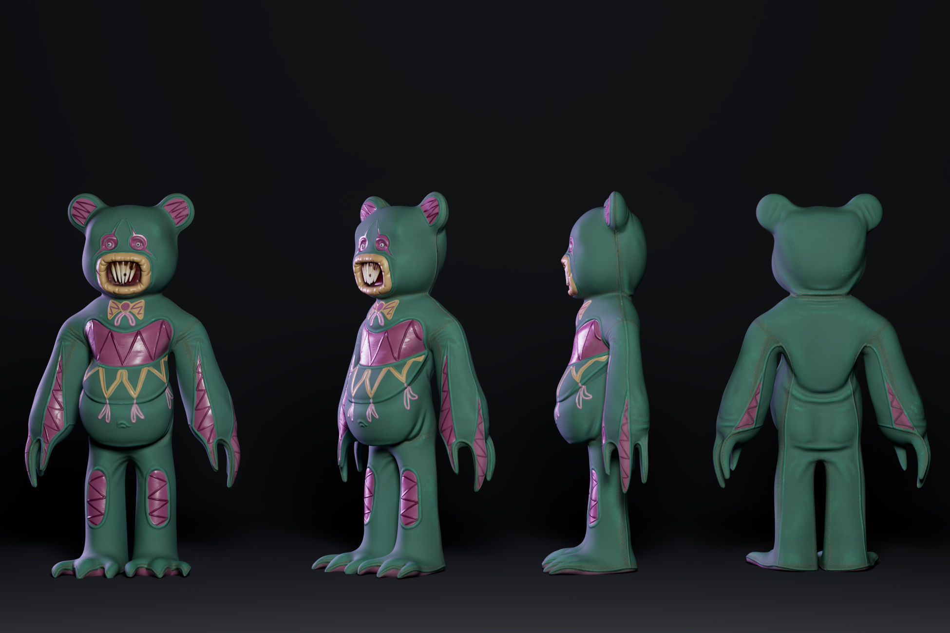 3D model Horror Plush Toys - Spooky Mascot Creatures VR / AR / low-poly ...