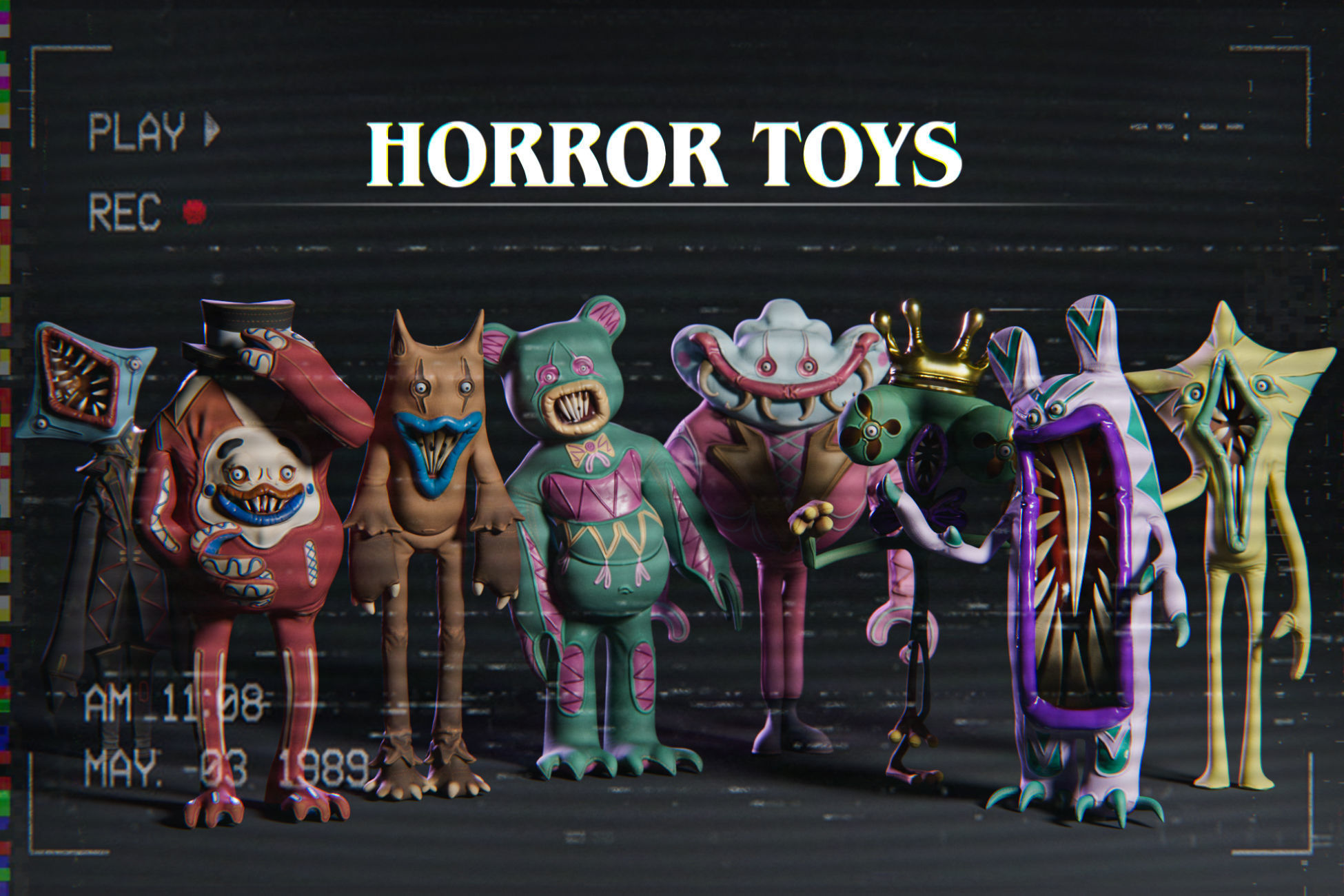 3D model Horror Plush Toys - Spooky Mascot Creatures VR / AR / low-poly ...
