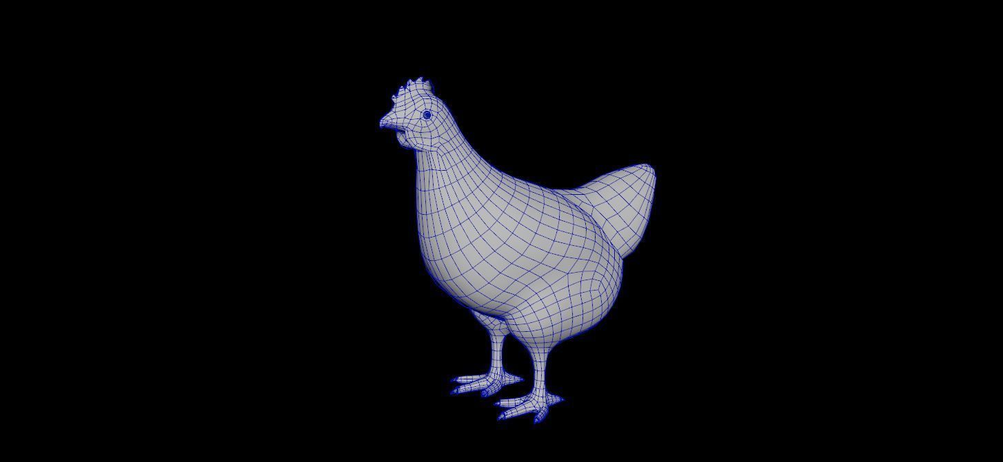 3D model Chicken Animated VFX Grace VR / AR / low-poly | CGTrader
