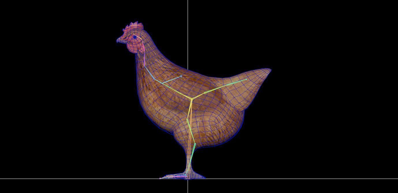 3D model Chicken Animated VFX Grace VR / AR / low-poly | CGTrader