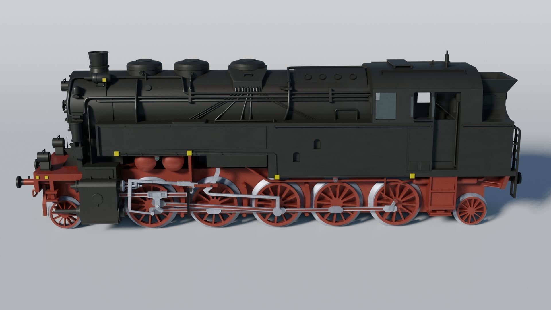 Historical German BR95 steam engine 3D model | CGTrader