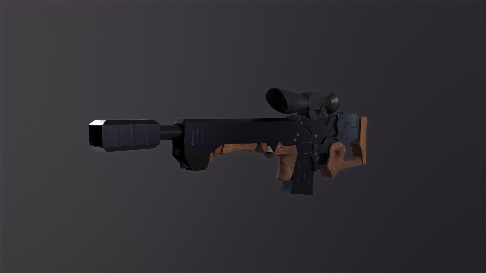 3D model Low-Poly Sniper Rifle VR / AR / low-poly | CGTrader