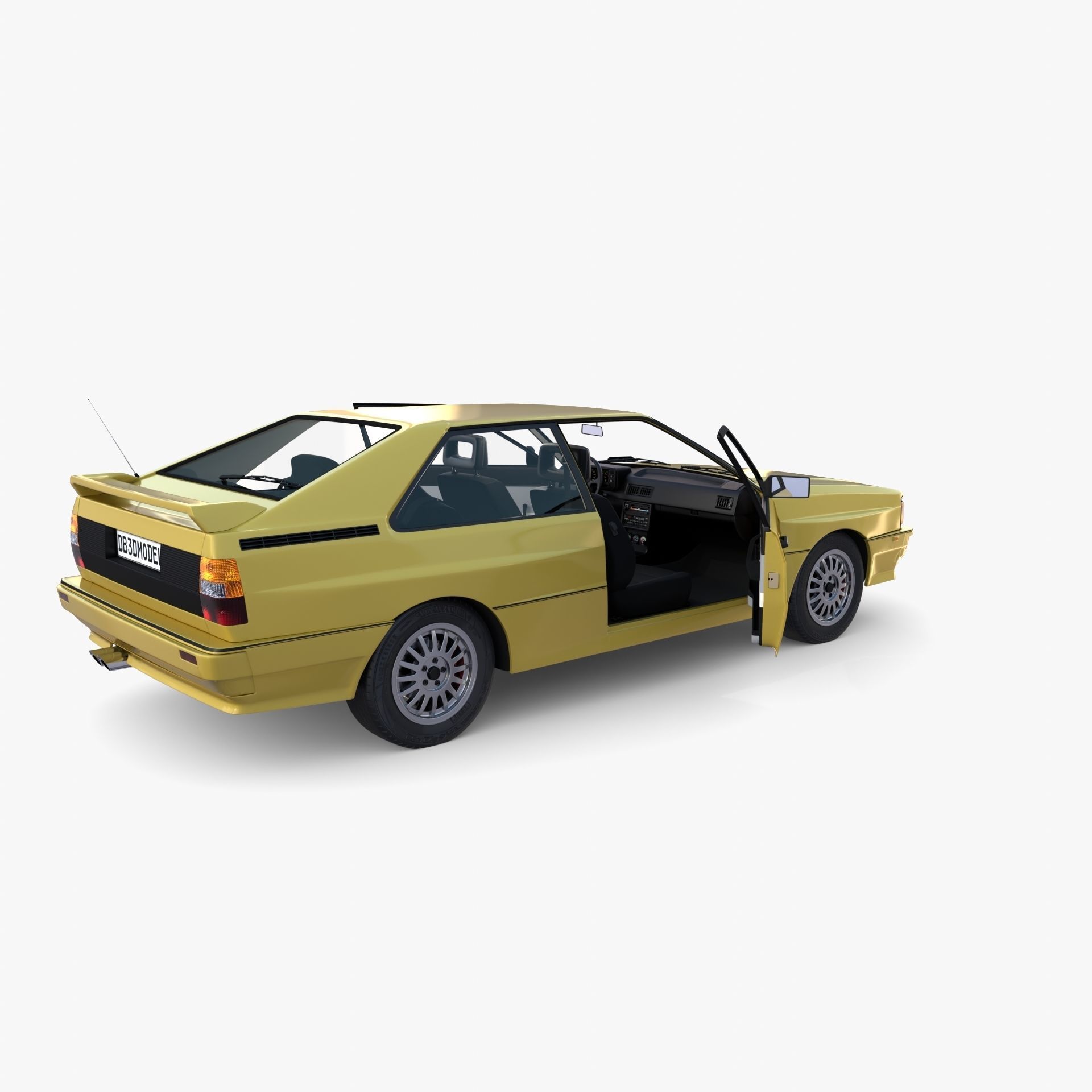 Generic 80s Coupe with interior 3D model | CGTrader