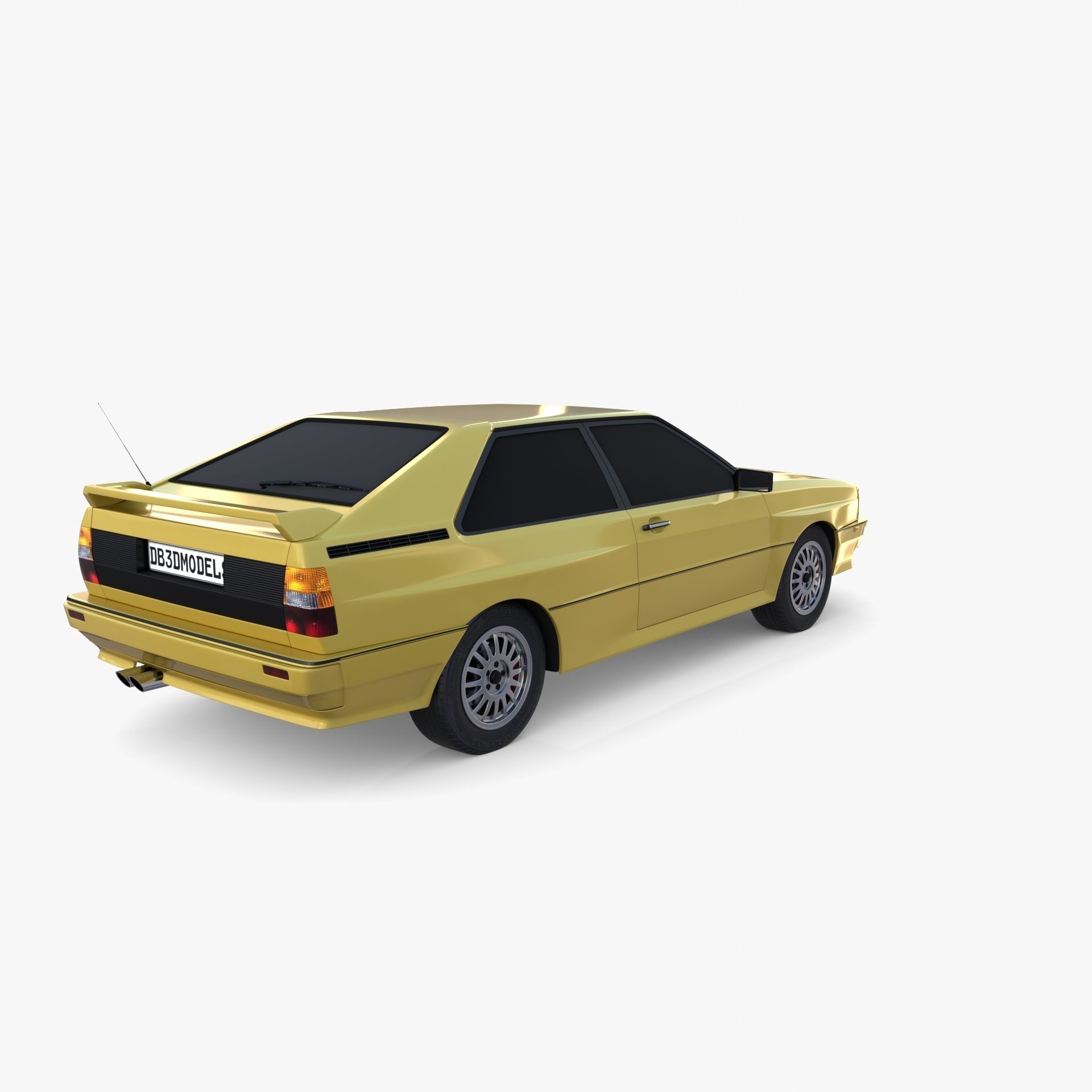 Generic 80s Coupe with interior 3D model | CGTrader