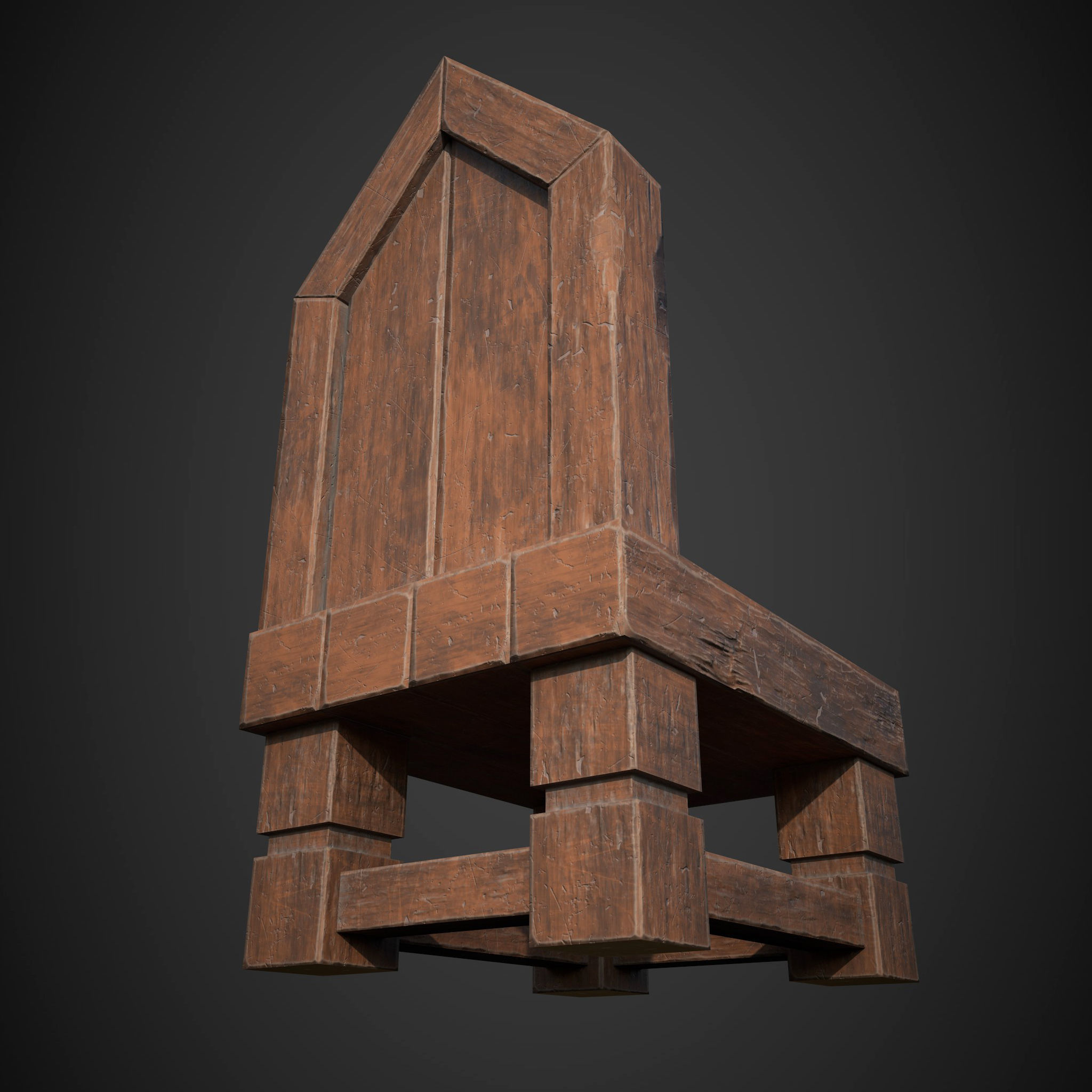 3D model medieval chair VR / AR / low-poly | CGTrader