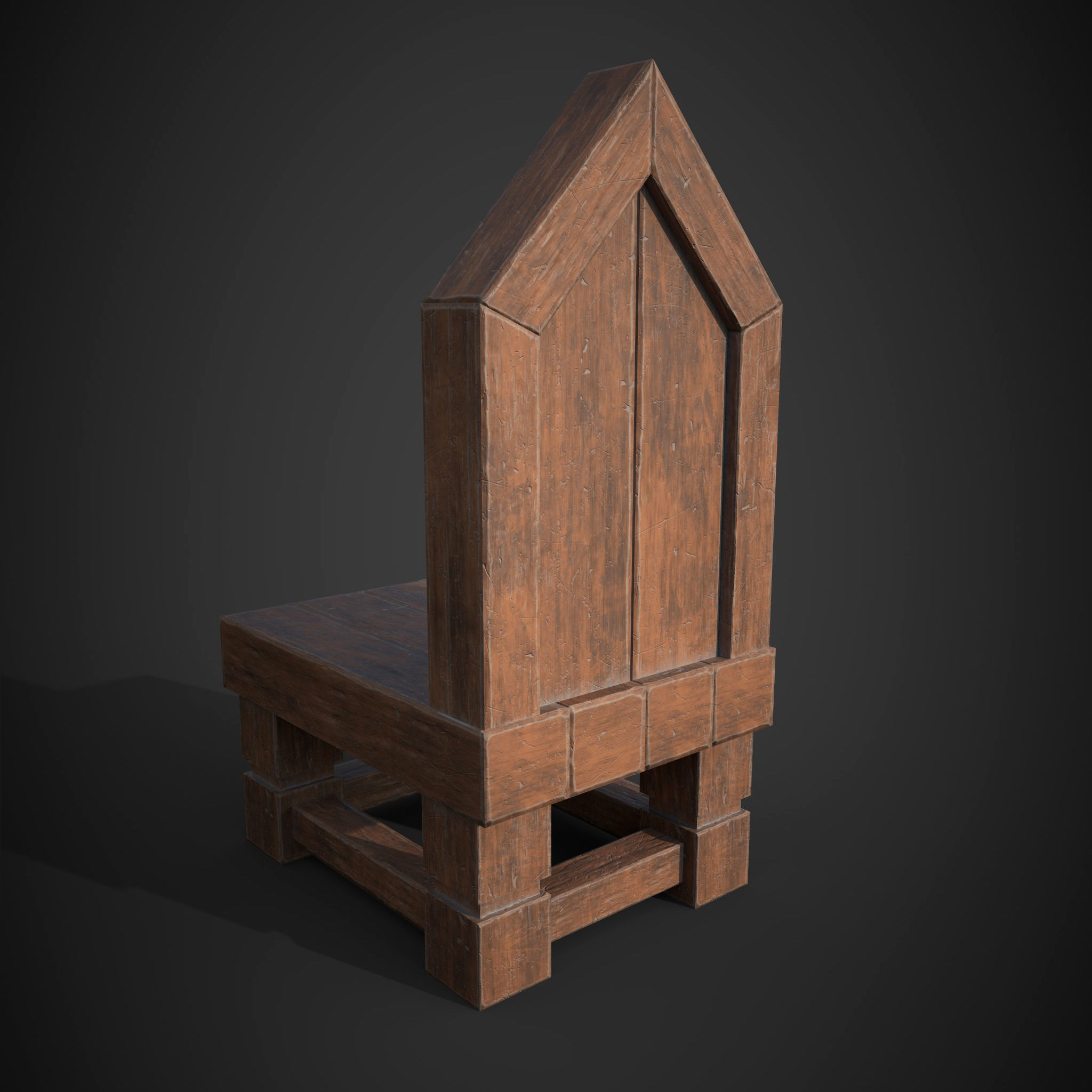 3D model medieval chair VR / AR / low-poly | CGTrader