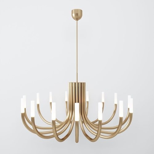 Rousseau Large Oval Chandelier by Kelly Wearstler 3D model | CGTrader