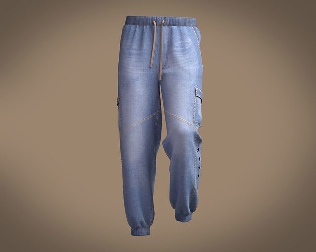 Denim Wash Pant 3D model | CGTrader