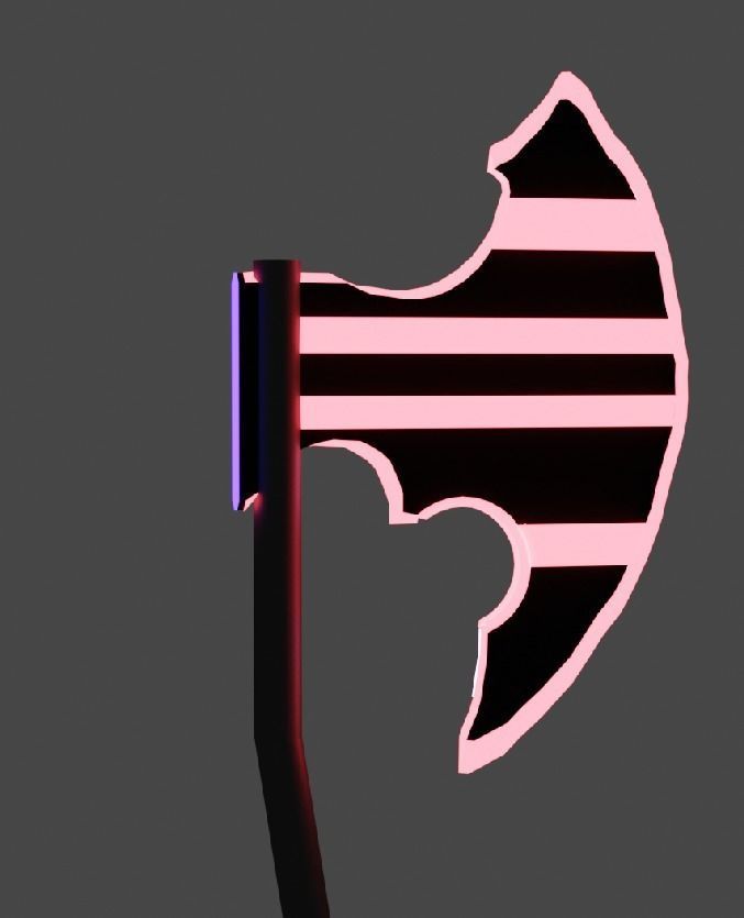 low-poly cyber axe free VR / AR / low-poly 3D model | CGTrader