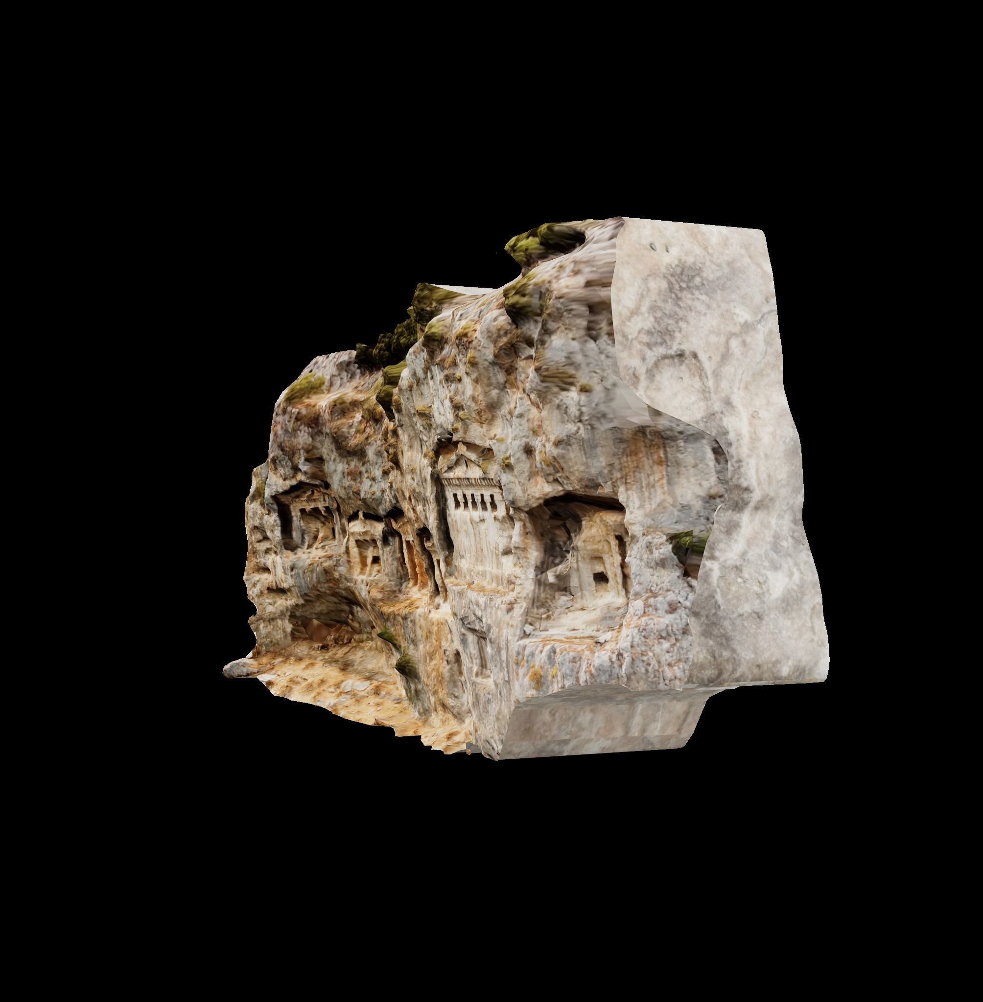 Model of Lycian ancient King Tombs in Dalyan Turkey 3D model 3D ...