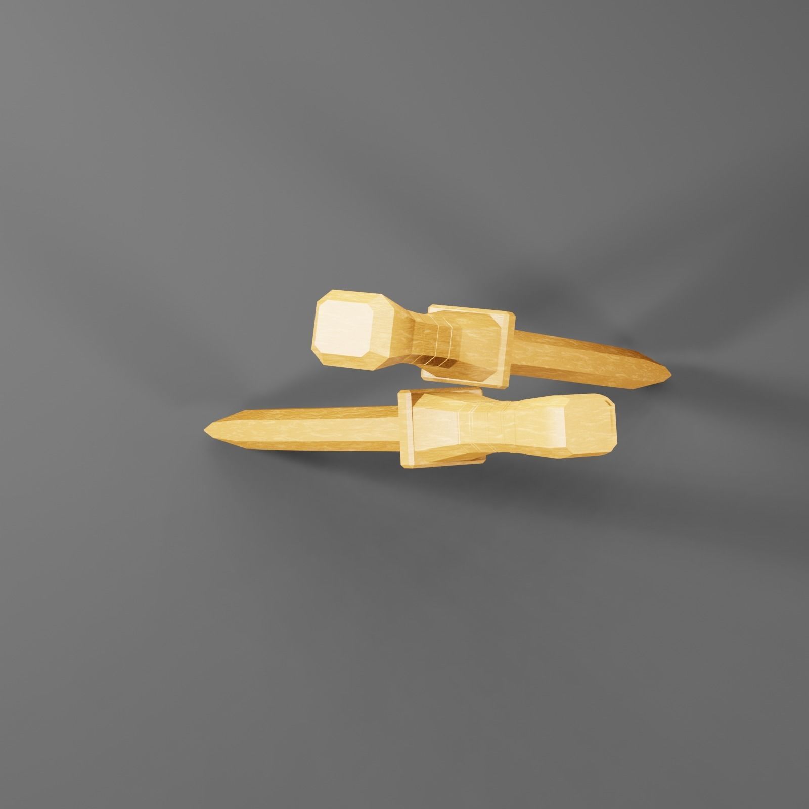 3D model Wooden Sword Type E2 VR / AR / low-poly | CGTrader