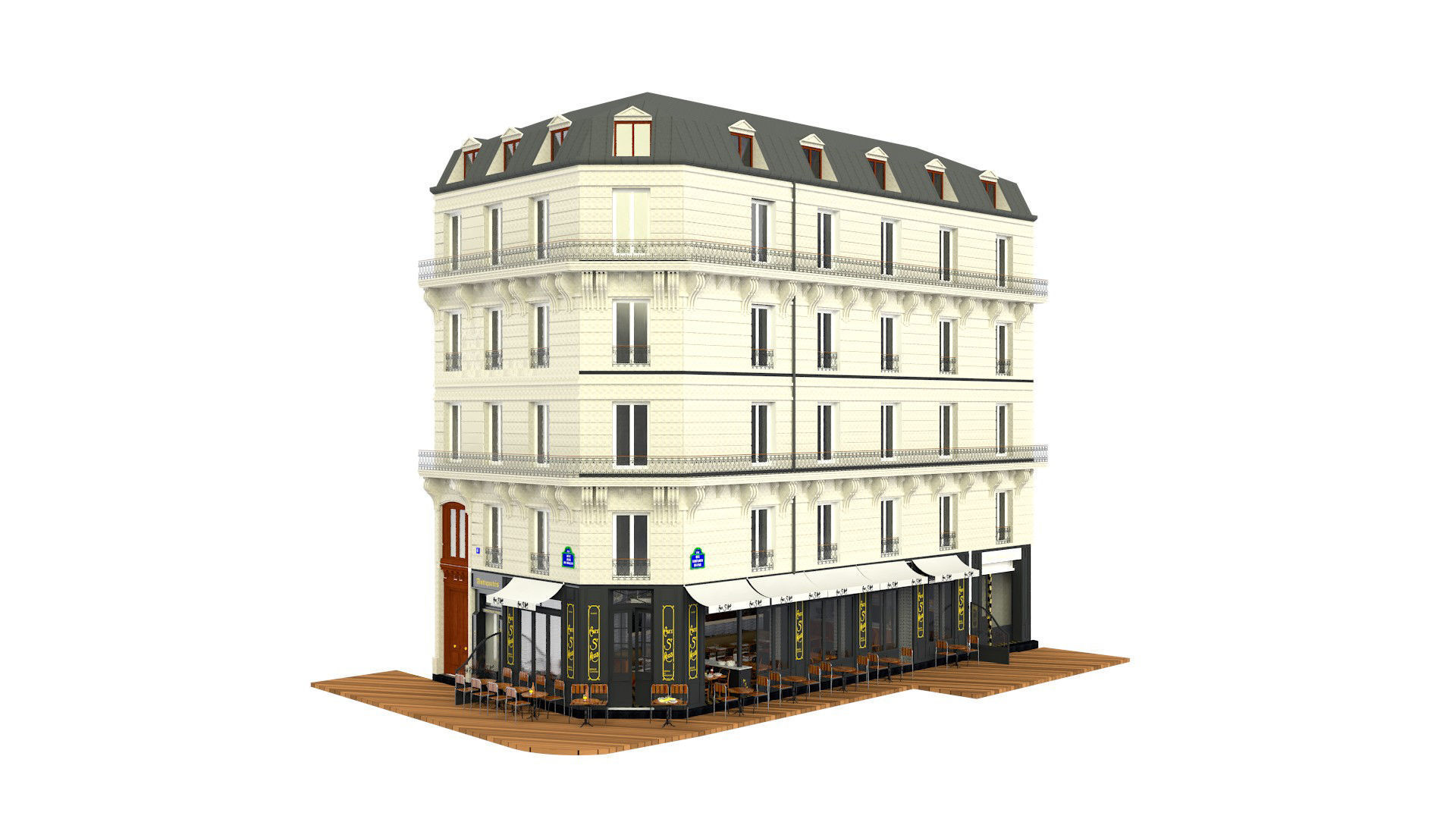 French Restaurant 3D model | CGTrader
