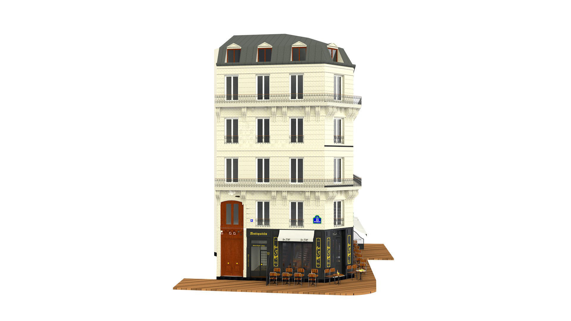 French Restaurant 3D model | CGTrader