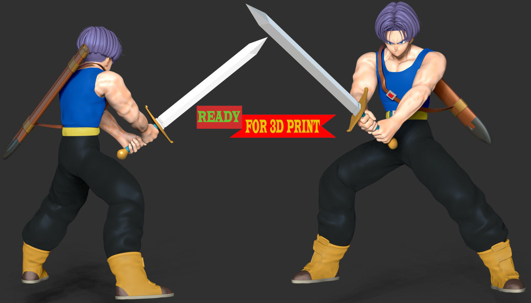 Trunks - Jump Force 3D model 3D printable | CGTrader