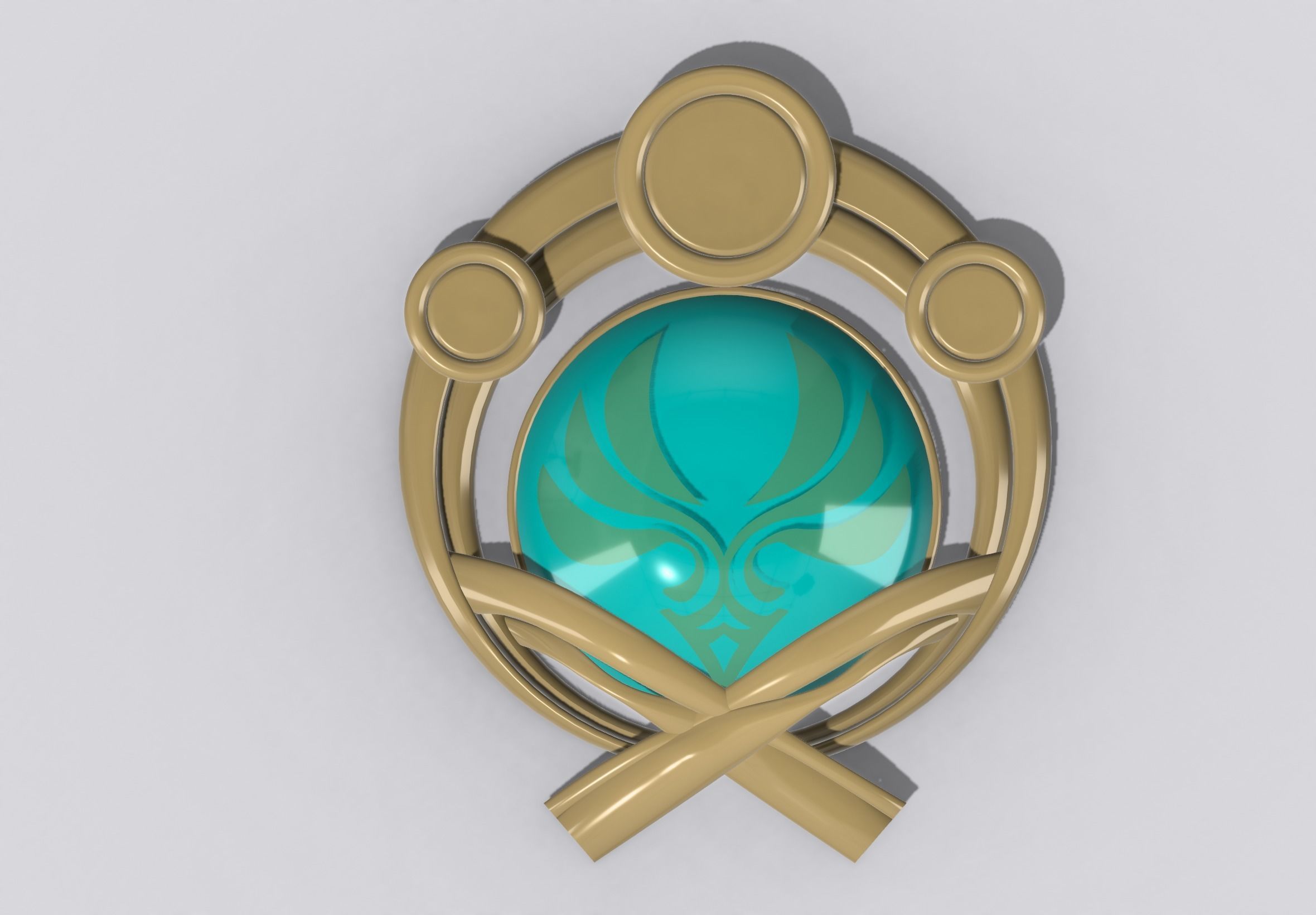 Inazuma Anemo Vision Genshin Impact 3D model 3D printable | CGTrader
