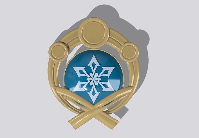 Inazuma Cryo Vision Genshin Impact 3D model 3D printable | CGTrader