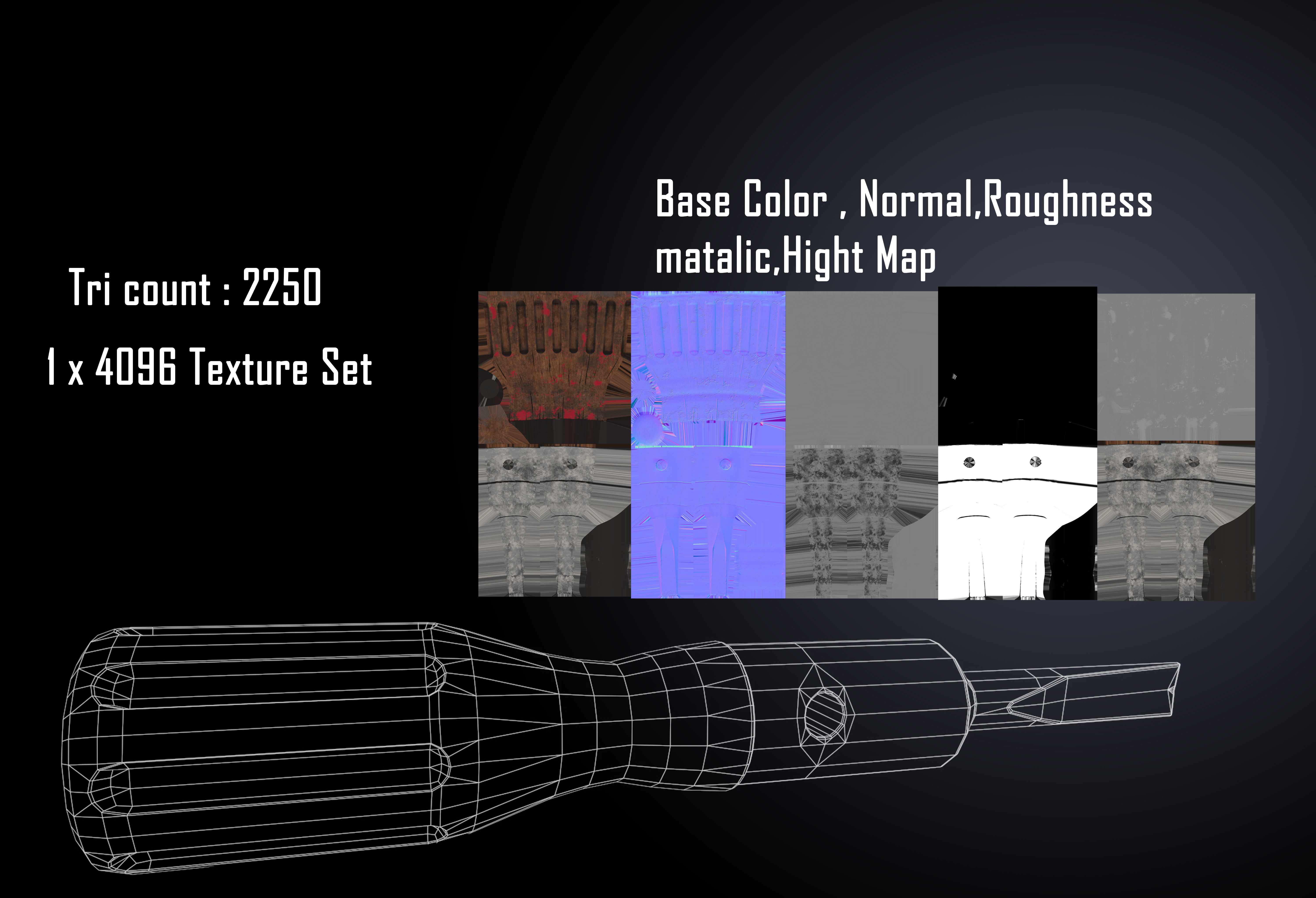 3D model Screw Driver lowpoly model VR / AR / low-poly | CGTrader