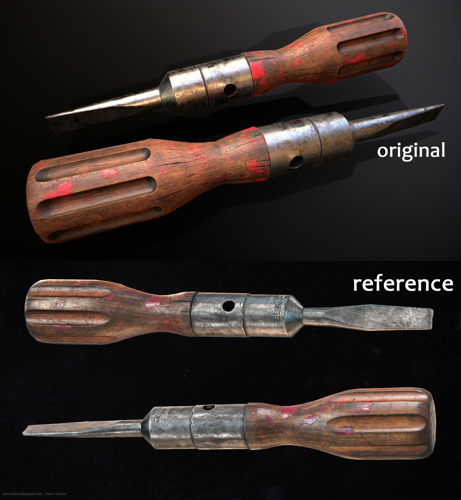 3D model Screw Driver lowpoly model VR / AR / low-poly | CGTrader