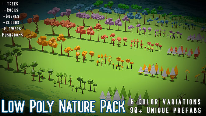 3D model Low Poly Nature Pack VR / AR / low-poly | CGTrader