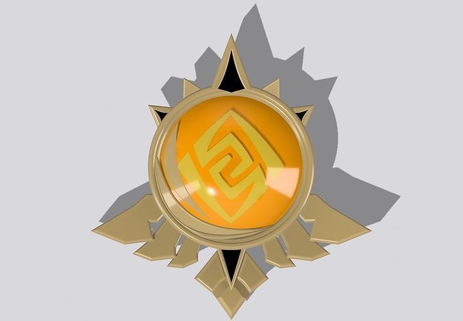 Mondstadt Geo Vision Genshin Impact 3D model 3D printable | CGTrader