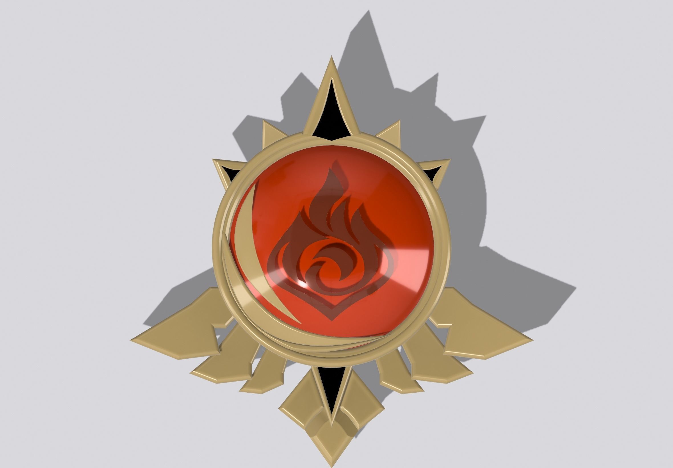 Mondstadt Pyro Vision Genshin Impact 3D model 3D printable | CGTrader