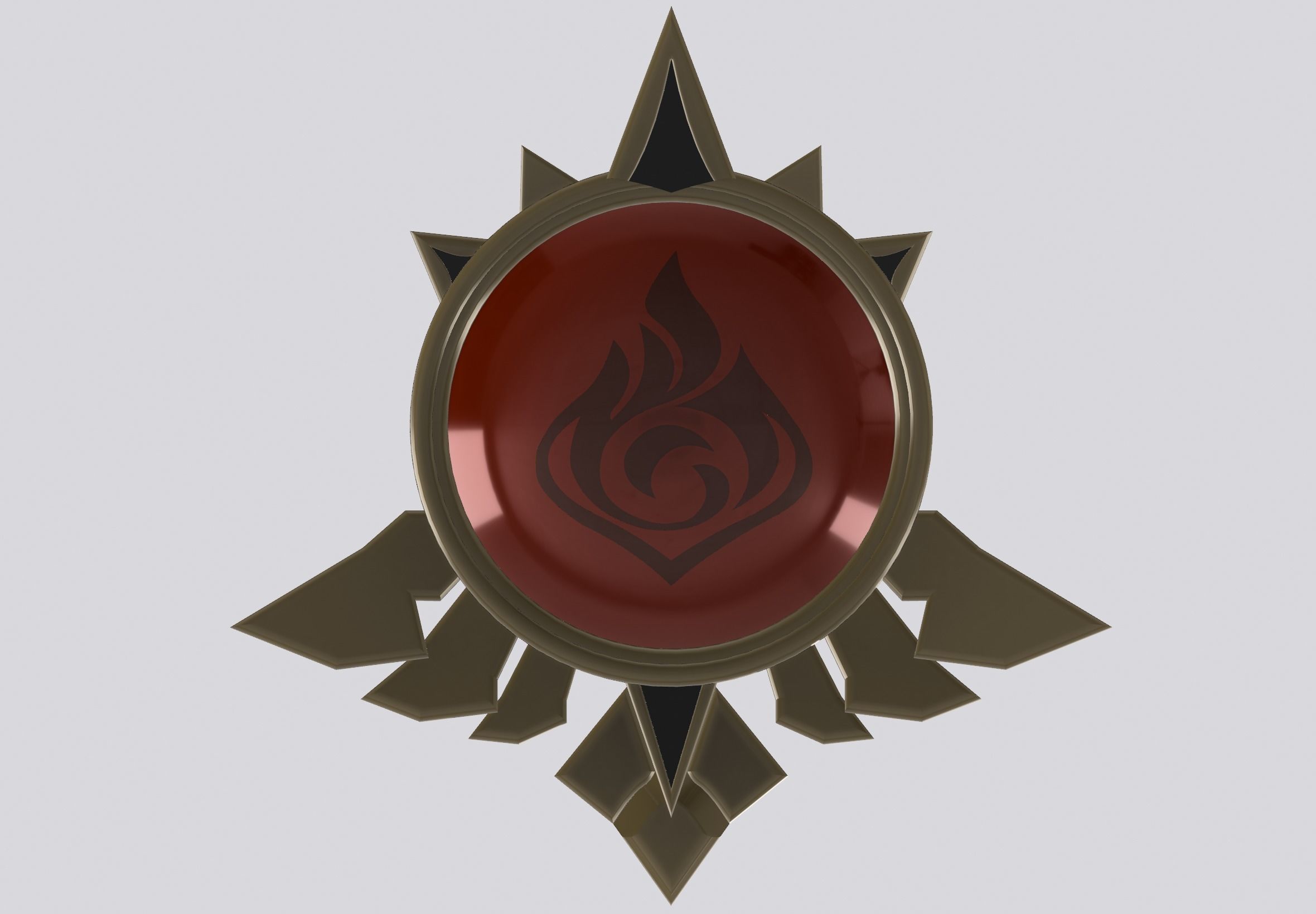 Mondstadt Pyro Vision Genshin Impact 3D model 3D printable | CGTrader