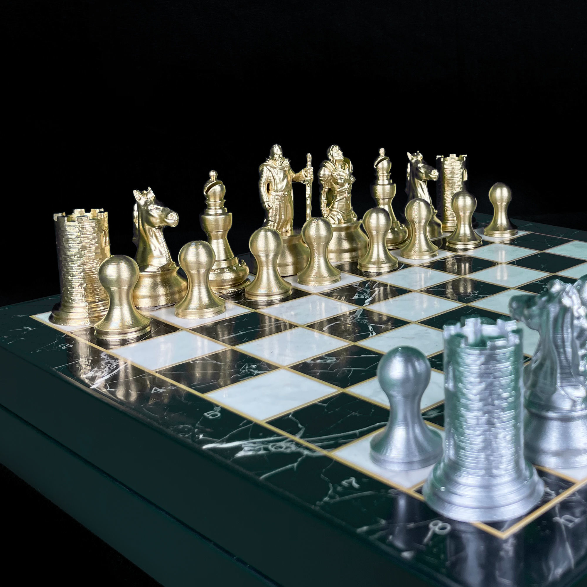 Knight Chess Set - Chevalier Chess 3D model 3D printable | CGTrader