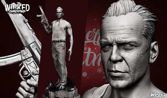 Wicked Movies John McClane Sculpture ready for 3d printing 3D model 3D ...