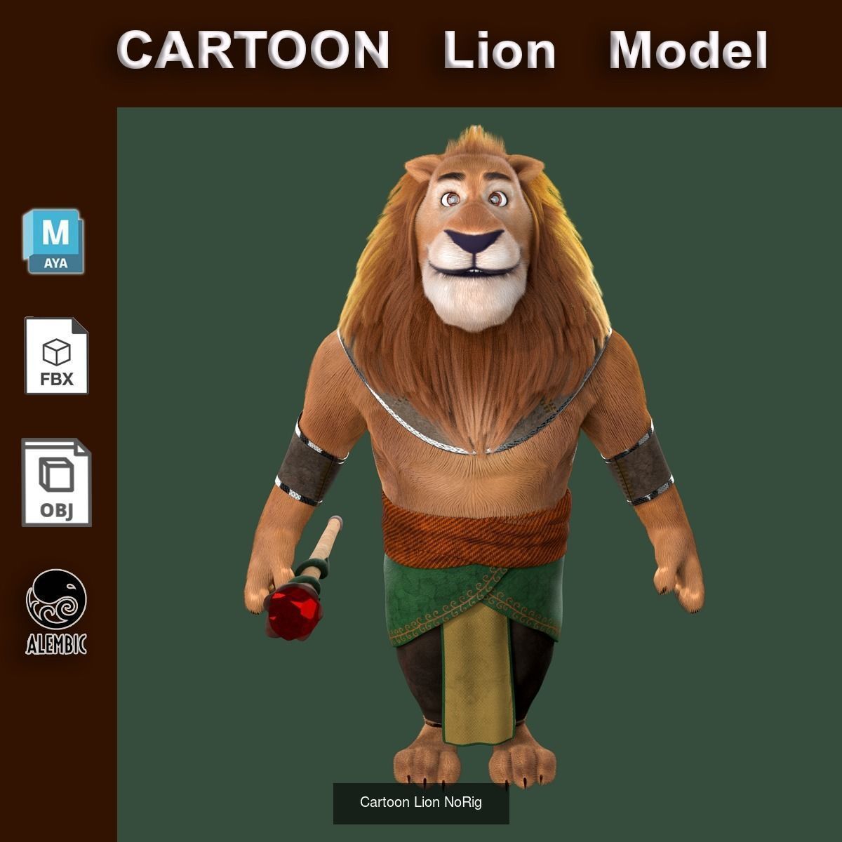 Cartoon Animals NoRig V2 3D Model Collection | CGTrader