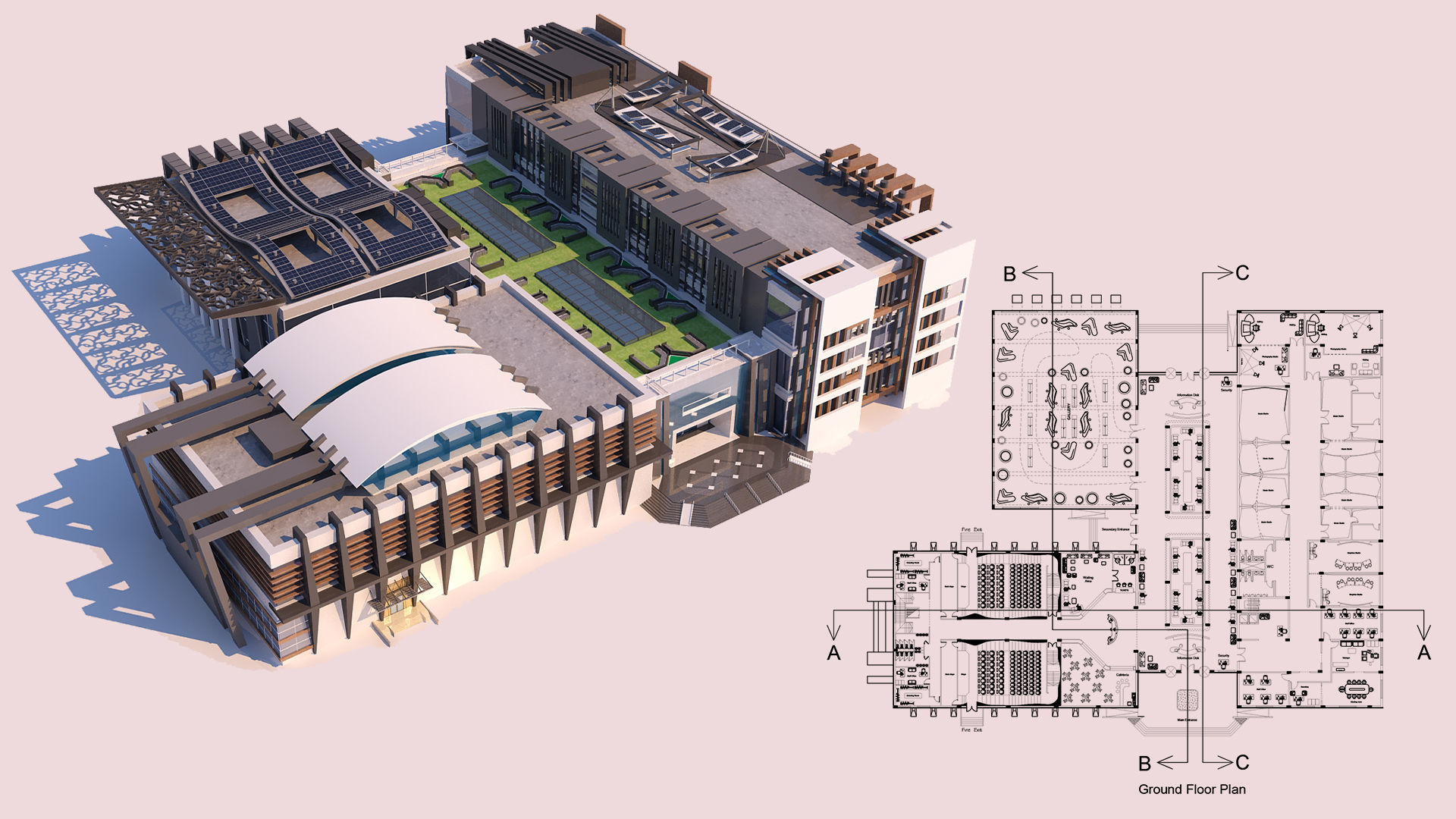 7 Projects - Art Center 2021 - 2Ds Plans - 3Ds Files 3D Model ...