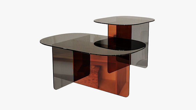 Miniforms Chap Glass Coffeeside Table 3D model | CGTrader