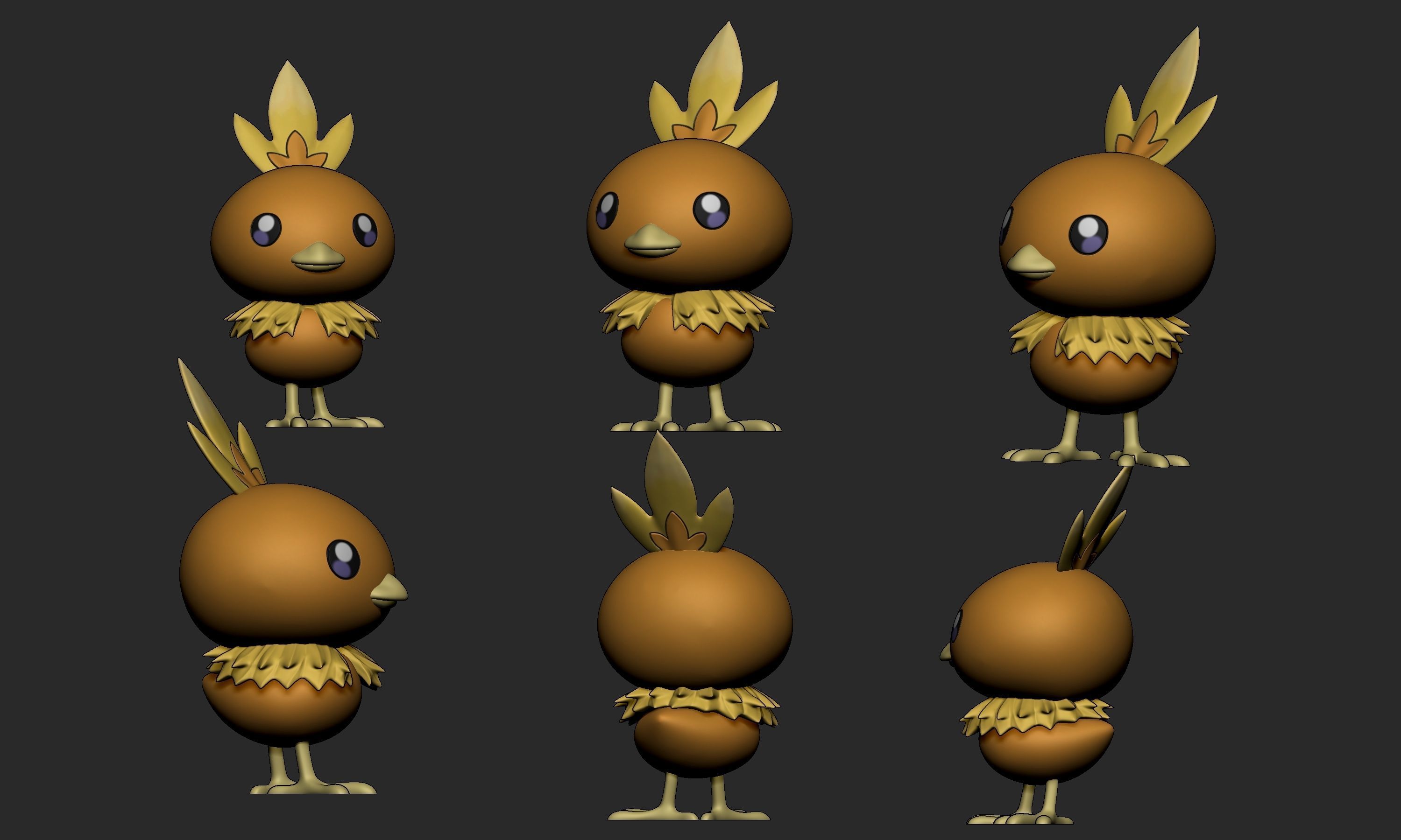 Pokemon - Torchic with 2 poses 3D model 3D printable | CGTrader